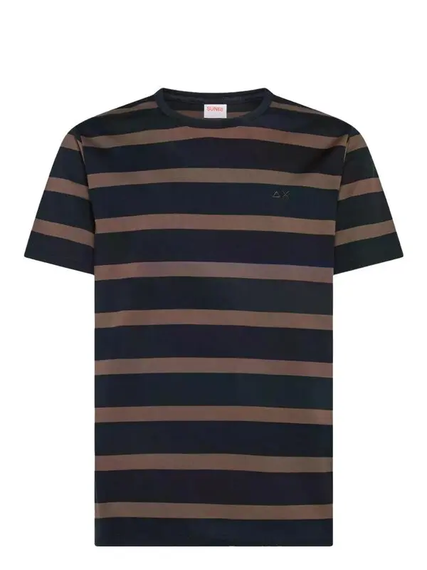 SUN 68 Striped T-shirt - Blue