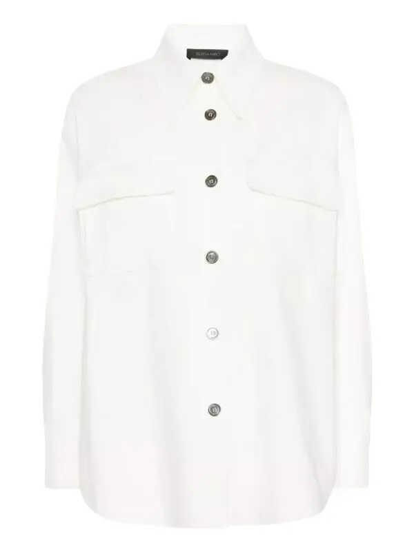ELENA MIRO` Gabardine Shirt - White