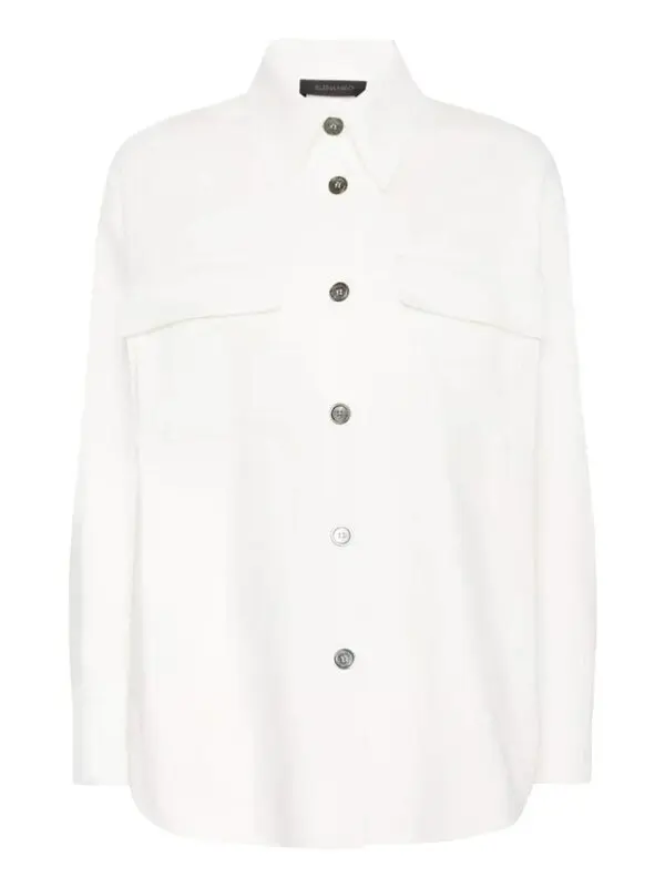 ELENA MIRO` Gabardine Shirt - White