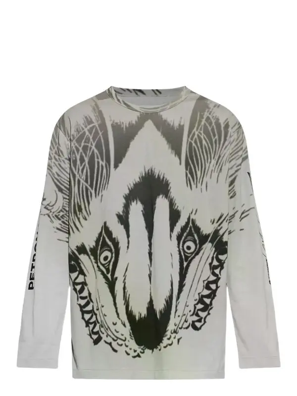 Y3 X Mercedes Wolf-print T-shirt - Grey