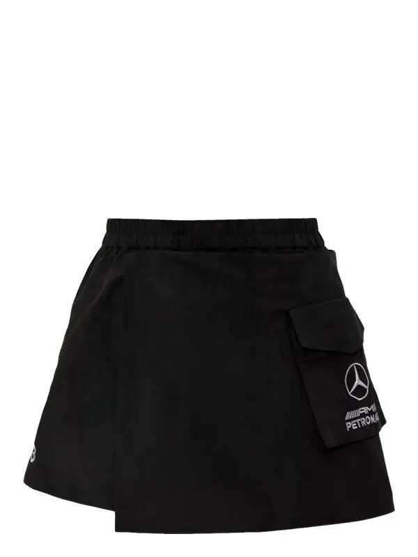 Y3 X Mercedes Logo-print Shorts - Black