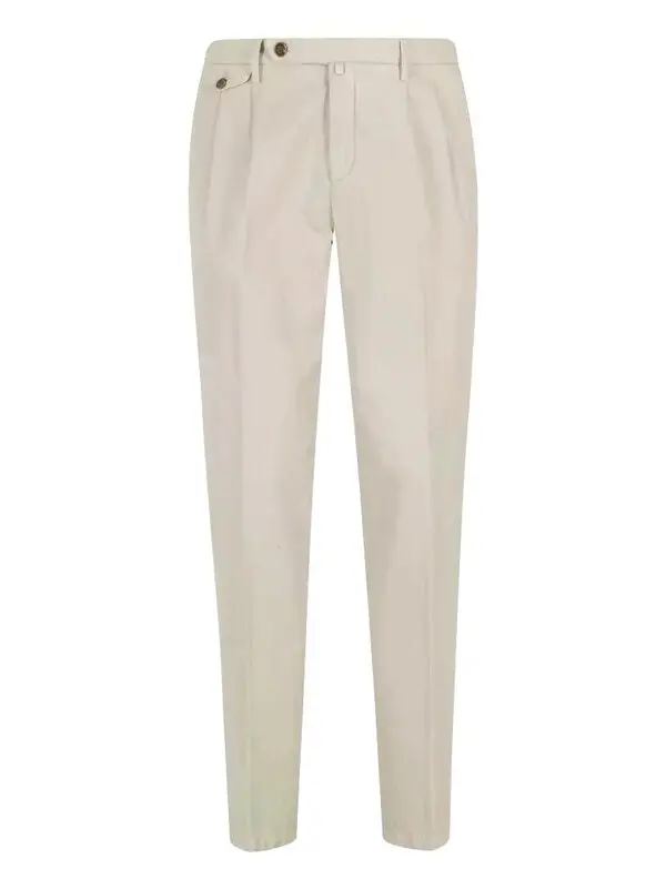 BRIGLIA 1949 Pleated Button Trousers - Neutrals