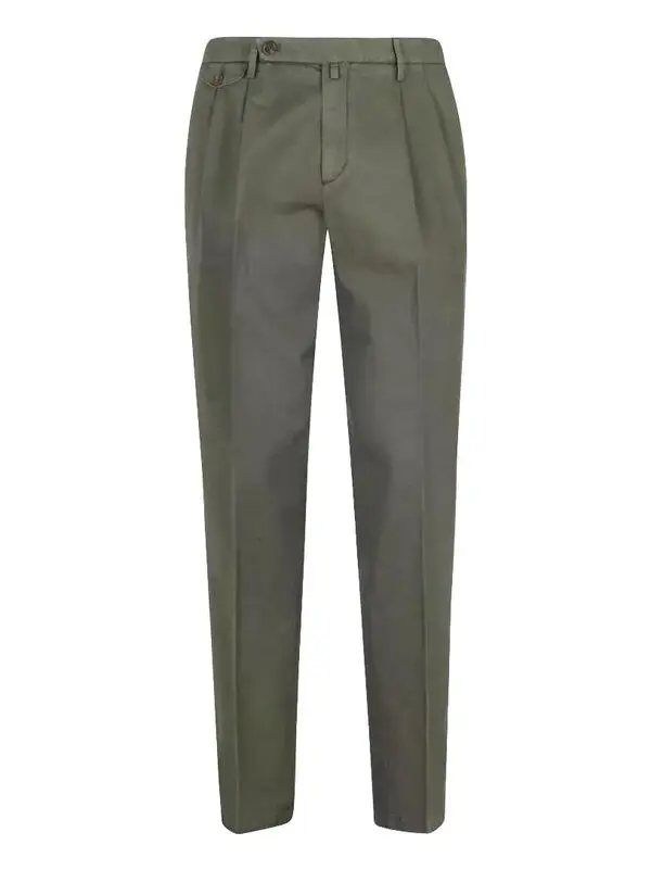 BRIGLIA 1949 Button-fastening Pleated Trousers - Green