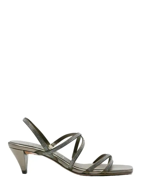 PEDRO GARCIA Andy Embellished-strap Sandals - Green