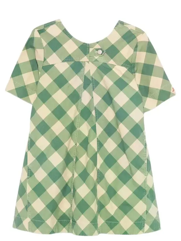 DAMSON MADDER Checked Mini Dress - Green