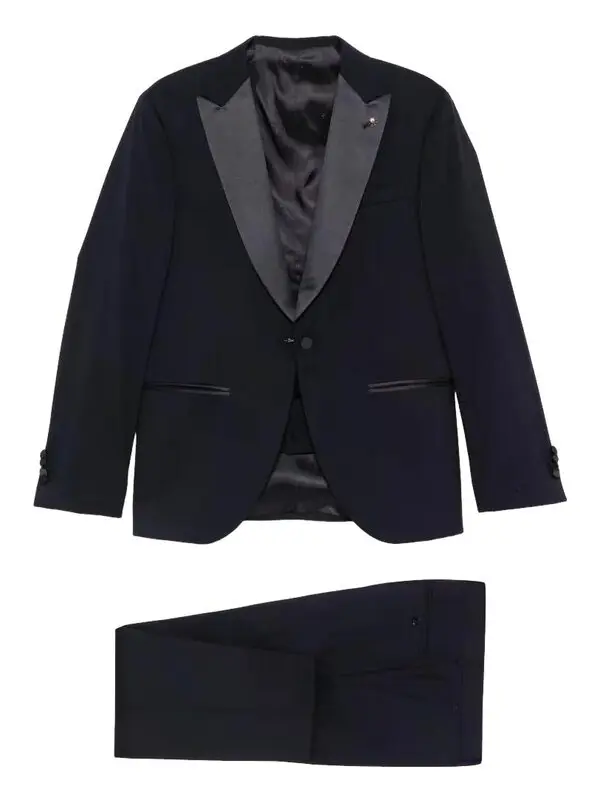 MANUEL RITZ Peak-lapels Suit - Blue