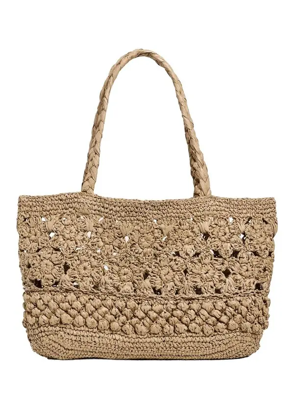 LoveShackFancy Sharlo Raffia Bag - Tan