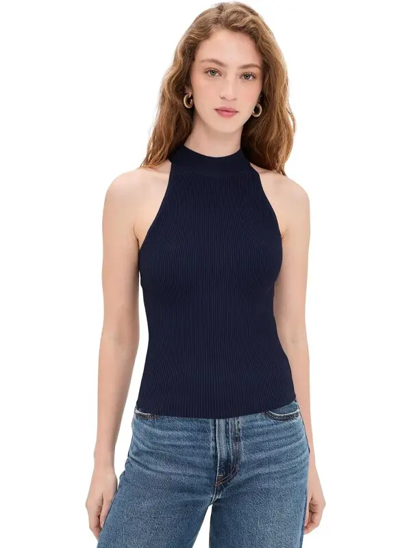 DL1961 Instasculpt Mock Neck Top - Bright Navy