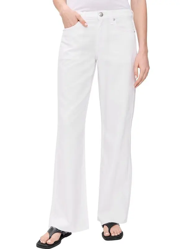 Rag & Bone Featherweight Saige Low-rise Full Straight Jeans - White