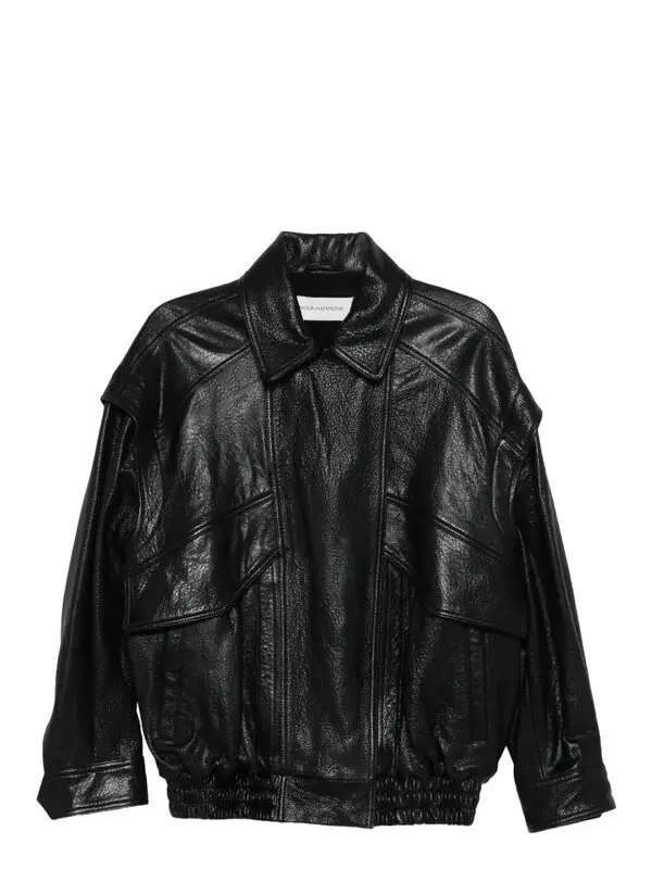 Nour Hammour Micah Leather Jacket - Black