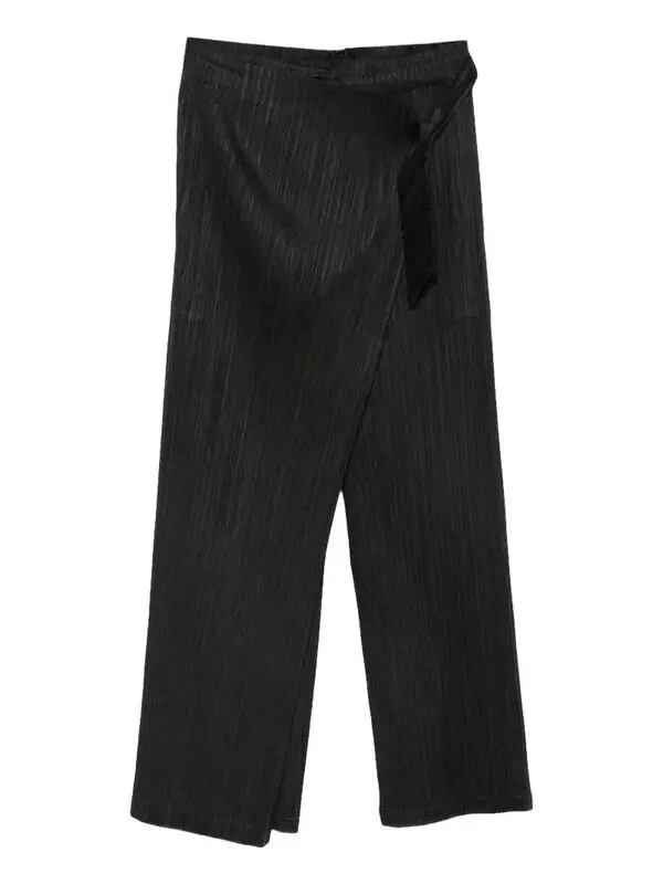 Issey Miyake Pleated Mid-rise Trousers - Black