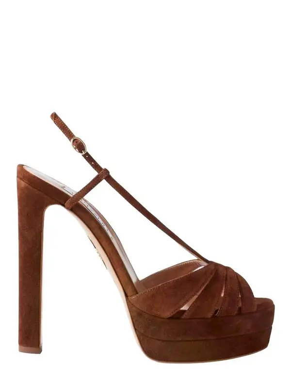 AQUAZZURA Aimée Platform Sandals - Brown