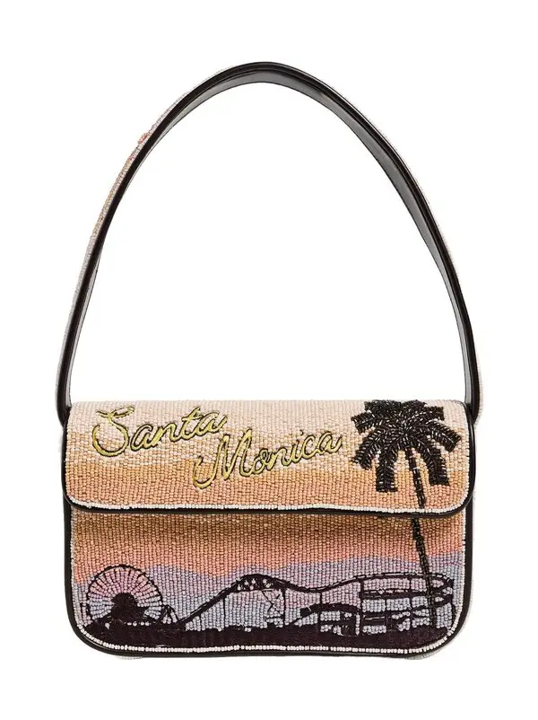 Staud Tommy Beaded Shoulder Bag - Santa Monica Sunset