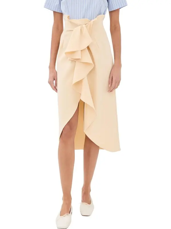 KIKA VARGAS Payal Ruffle Skirt - Butter