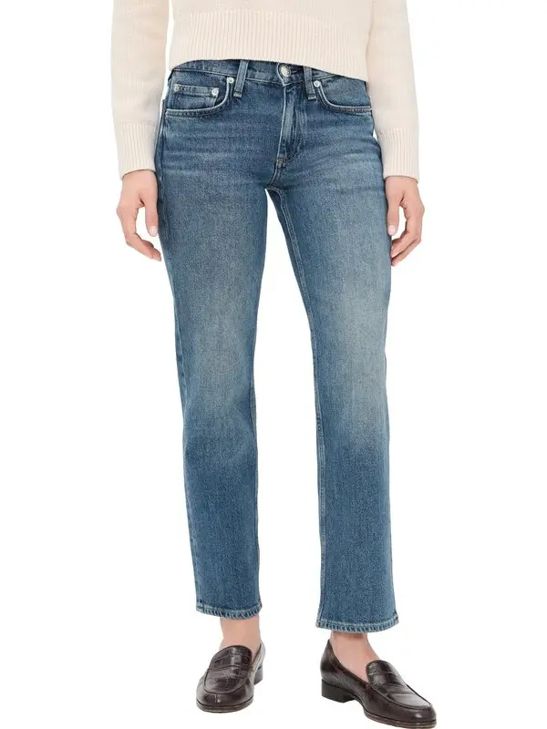 Rag & Bone Harlow Low-rise Ankle Straight Jeans - Easton