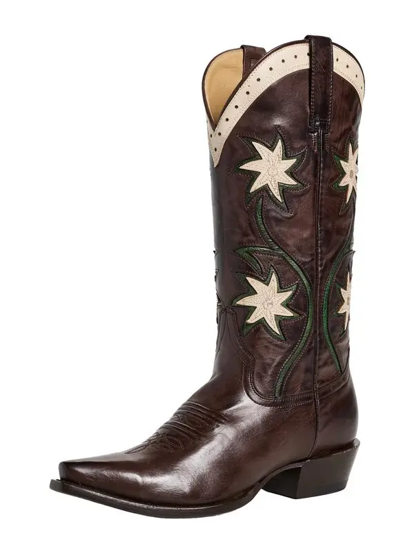 The Great. Stetson X Cowboy Boots - Brown Floral