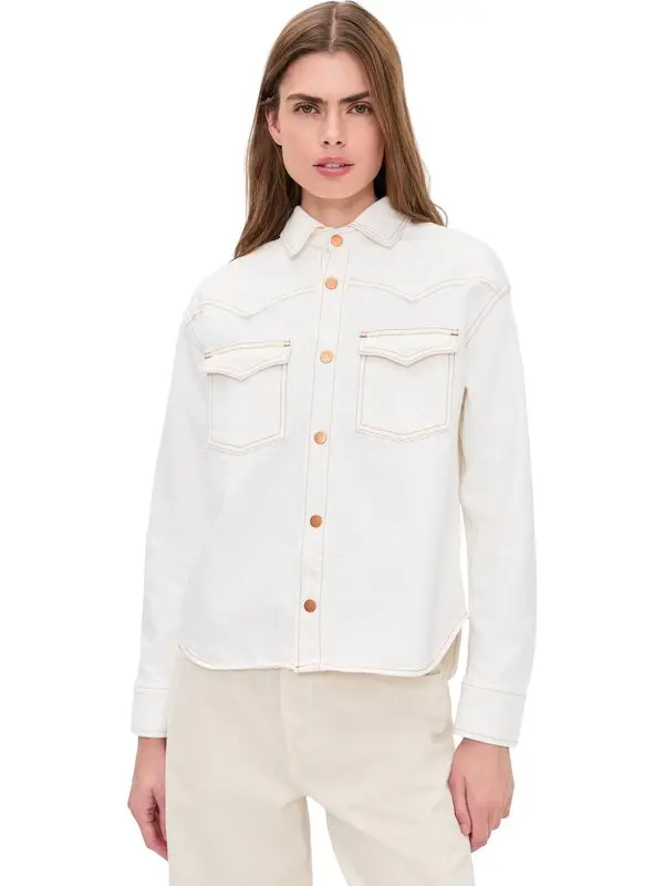 SLVRLAKE Cassidy Denim Button-down Shirt - Natural White