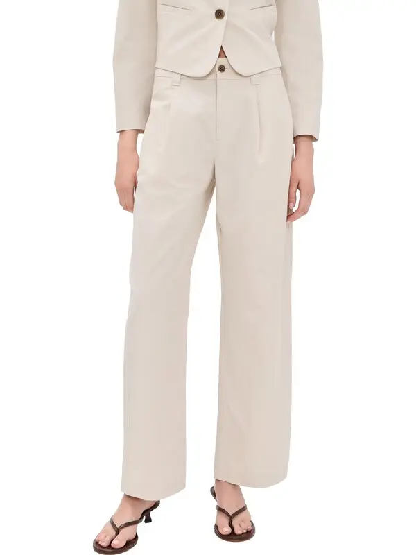 ALEX MILL Soho Pleated Pants - Sand
