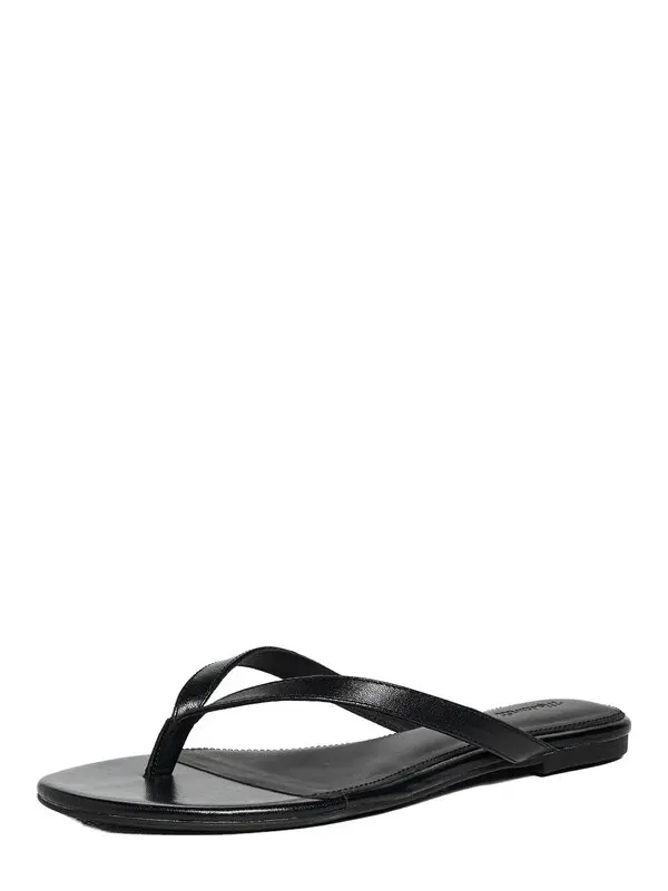 Madewell Leather Thong Sandals - True Black