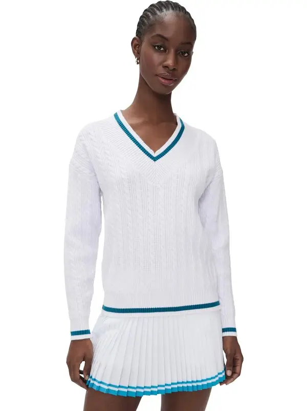 Beach Riot Cable Knit Top - Birdie Blue