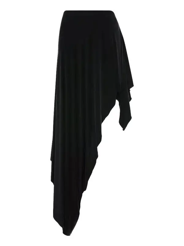 MAISON MARGIELA Draped Asymmetric Midi Skirt - Black