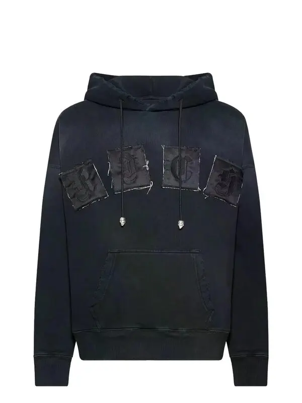 John Richmond Appliqué Hoodie - Black