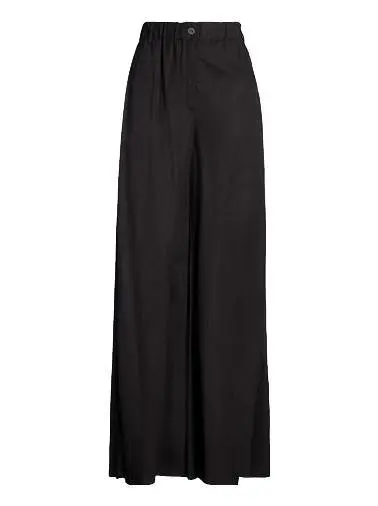 KAOS JEANS Wide-leg Viscose Linen Pants - Black