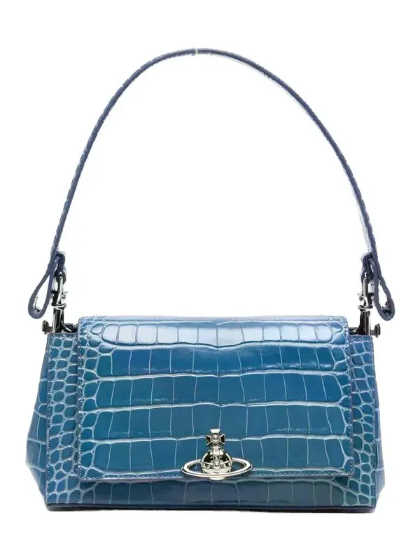 VIVIENNE WESTWOOD Medium Hazel Leather Shoulder Bag - Blue