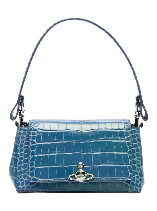 VIVIENNE WESTWOOD Medium Hazel Leather Shoulder Bag - Blue