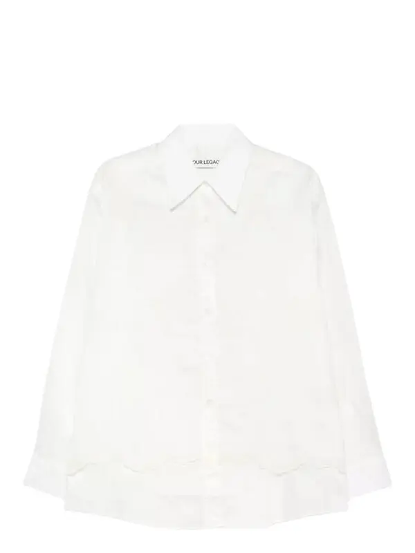 Our Legacy Lace-trimmed Shirt - White