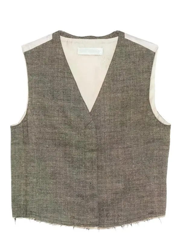 Our Legacy Base V-neck Waistcoat - Green