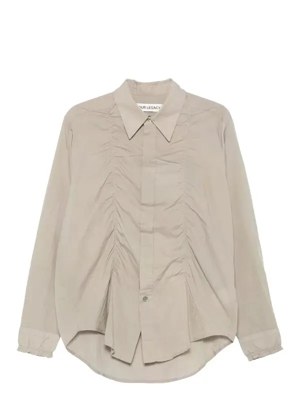 Our Legacy Jumble Ruched Shirt - Grey