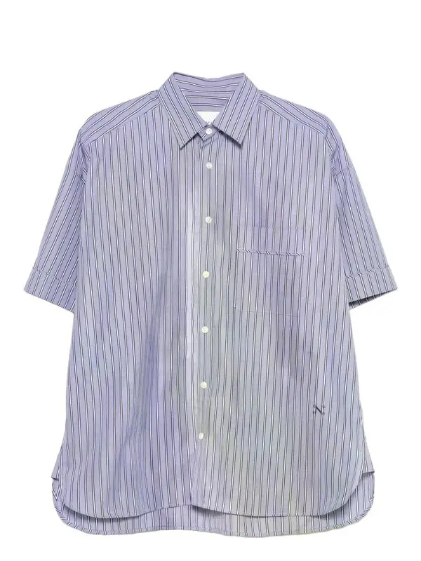 NACKIYE Striped Pocket Shirt - Blue