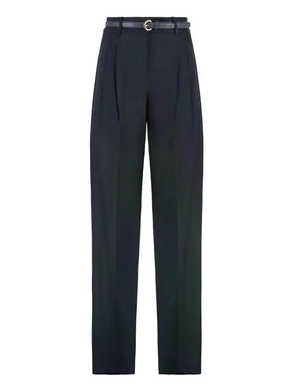 Max Mara Pleated Belt Trousers - Black