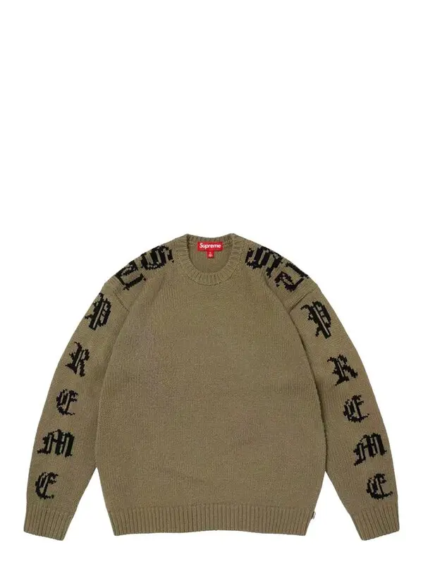 Supreme Old English Crew-neck Sweater - Green