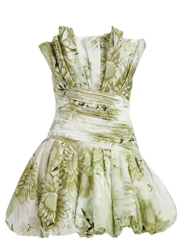 Aje Floral-print Mini Dress - White