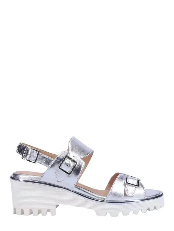 Ron White Buckle-strap Platform Sandals - Silver