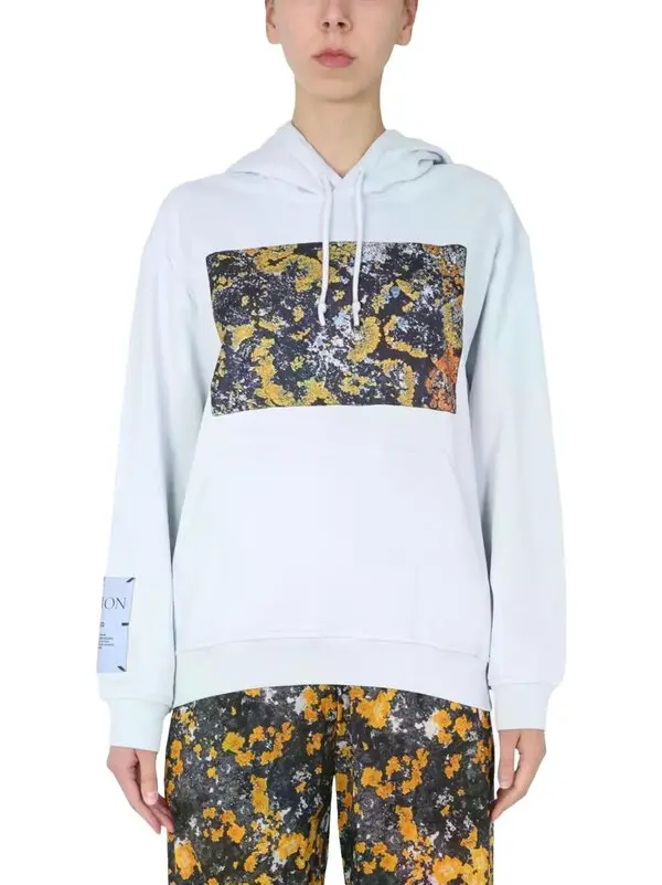 Alexander McQueen Graphic Print Hoodie - Blue