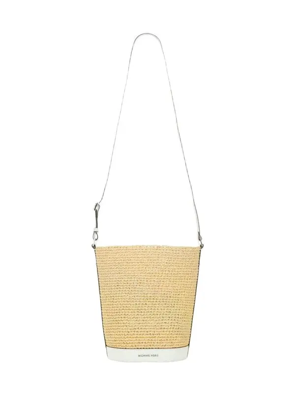 Michael Kors Townsend Straw Bucket Bag - Neutrals