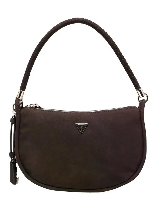 Guess Top Handle Leather Shoulder Bag - Brown