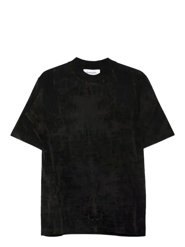 Études Studio Cracked Cotton T-shirt - Black