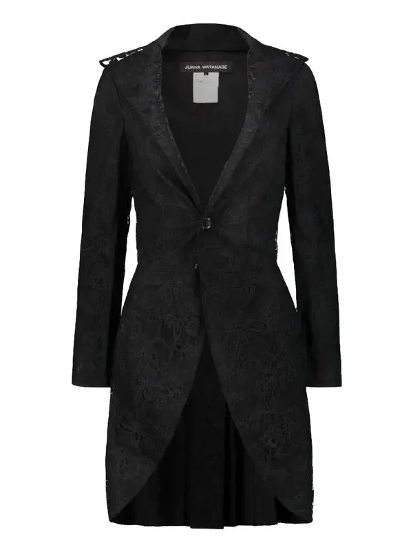 Junya Watanabe Lace Collar Coat - Black