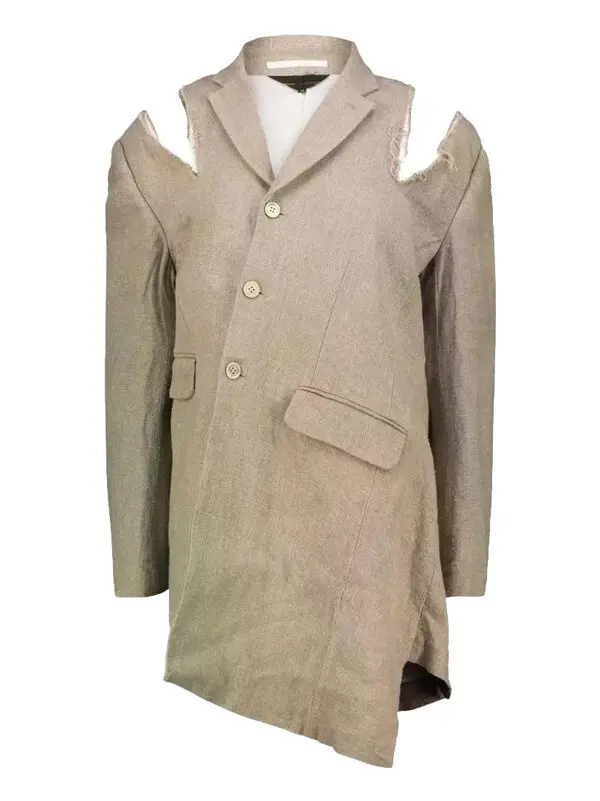 Comme Des Garçons Cut-out Blazer - Neutrals