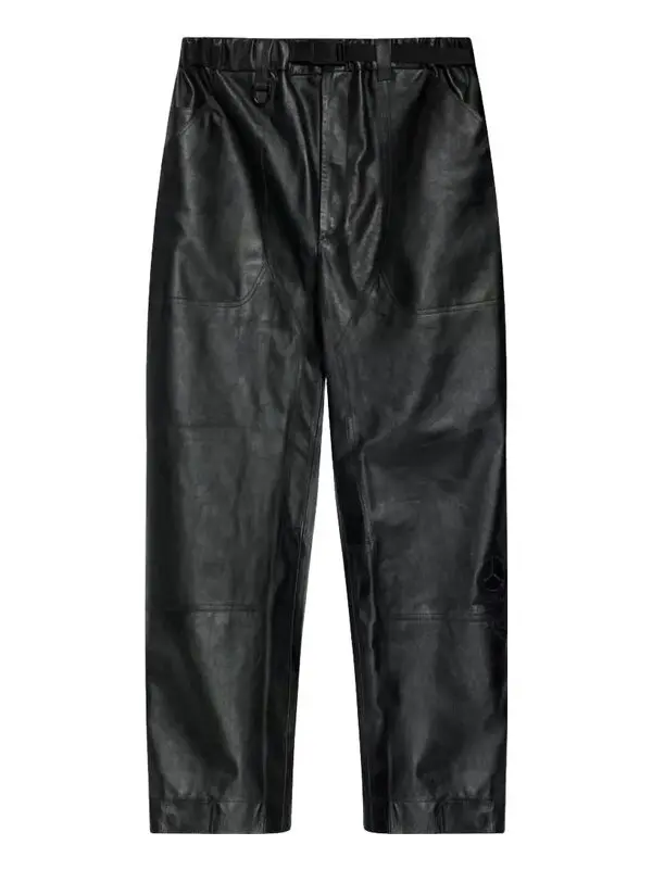 Y3 Mercedes-amg Petronas Leather Trousers - Black
