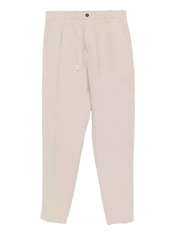 Eleventy Drawstring Pleated Trousers - Neutrals