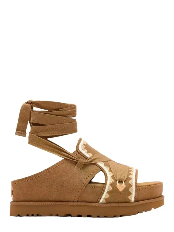 UGG Goldenstar Hi Artistitch Sandals - Brown