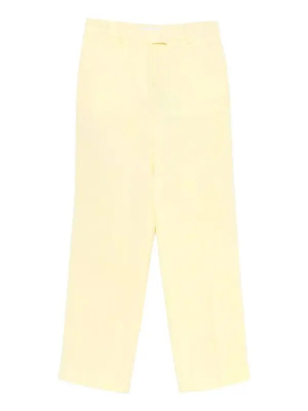 MANUEL RITZ Flat-front Trousers - Yellow