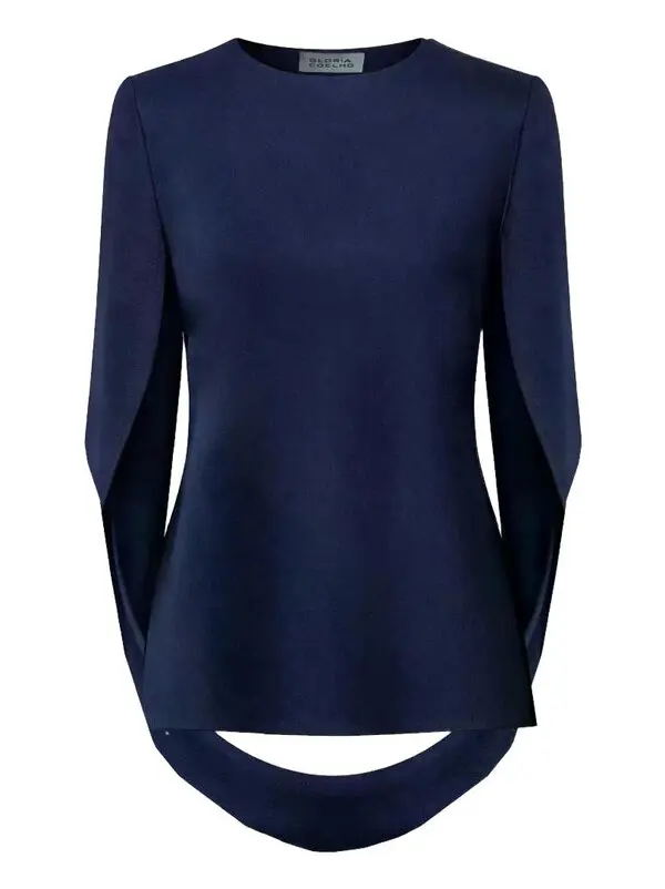 GLORIA COELHO Cape-sleeve Blouse - Blue