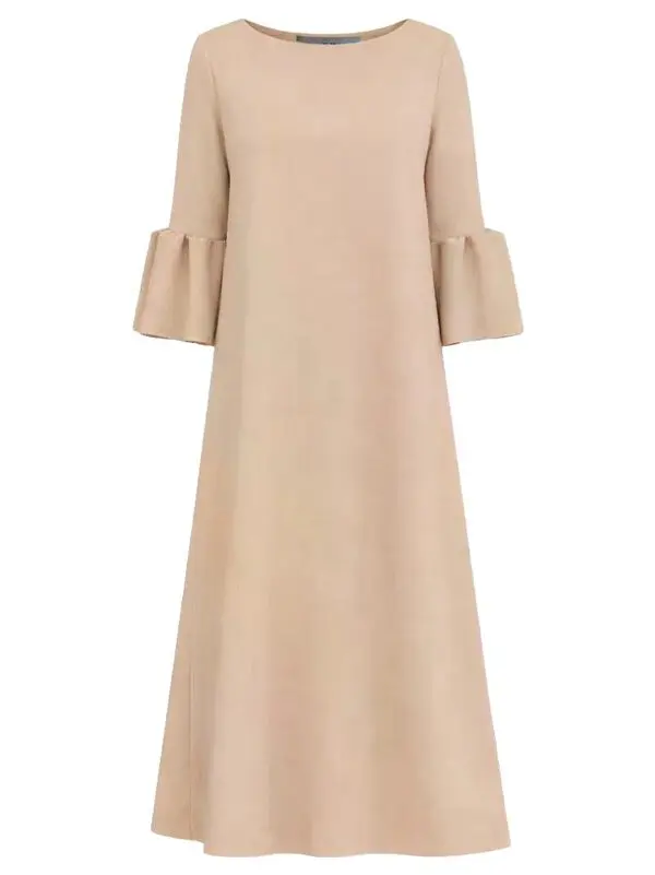 GLORIA COELHO Ruffled A-line Dress - Neutrals