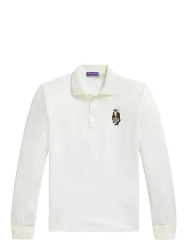 Ralph Lauren Purple Label Bear-patch Polo Shirt - White